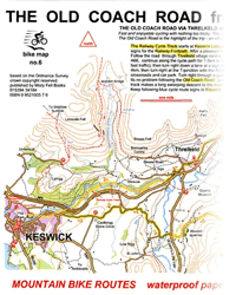 Bike Routes Map No.6 - Old Coach Road From Keswick